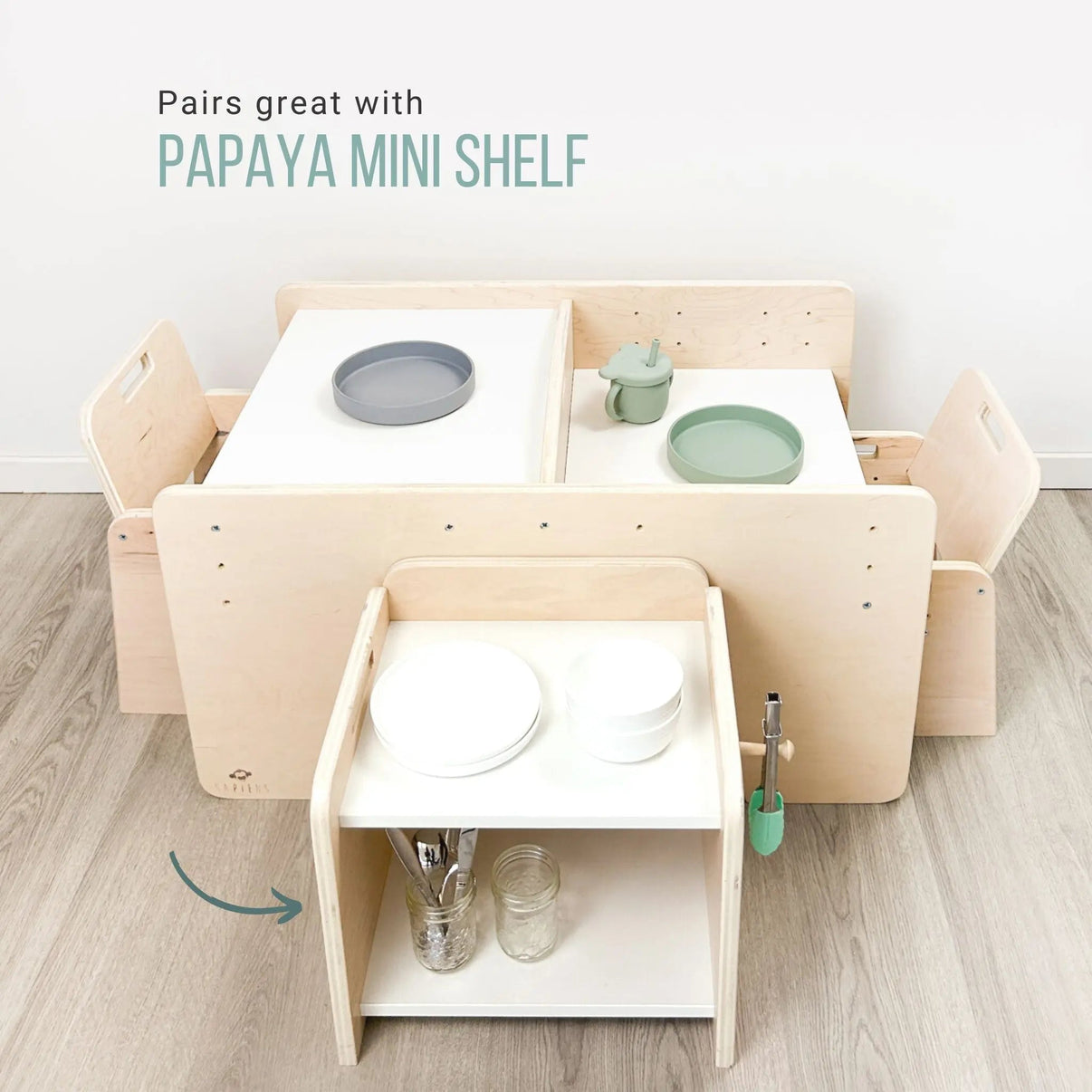 PAPAYA DOUBLE - Adjustable Montessori Table & Chair Set for Two – Port ...